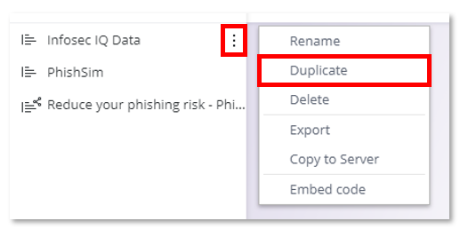 Duplicating Dashboards