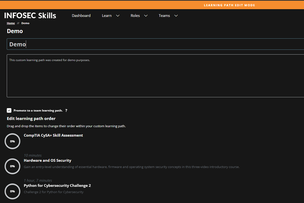 Creating and Managing Custom Learning Paths