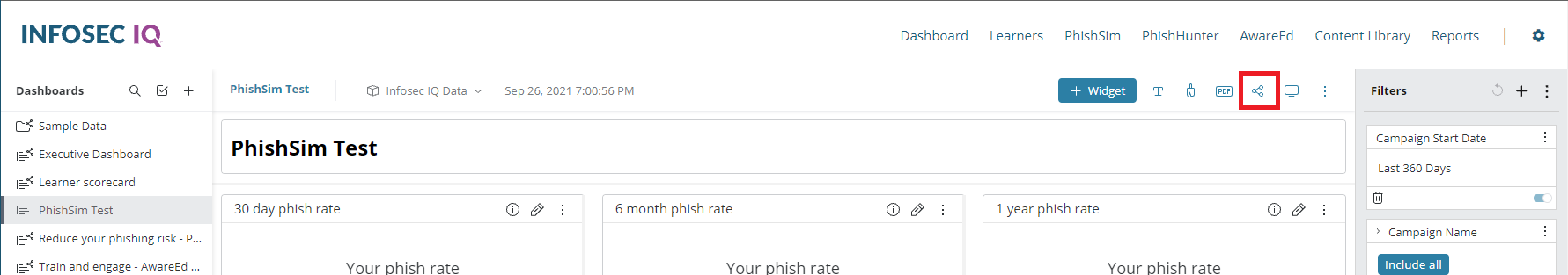 Sharing Reporting Dashboards