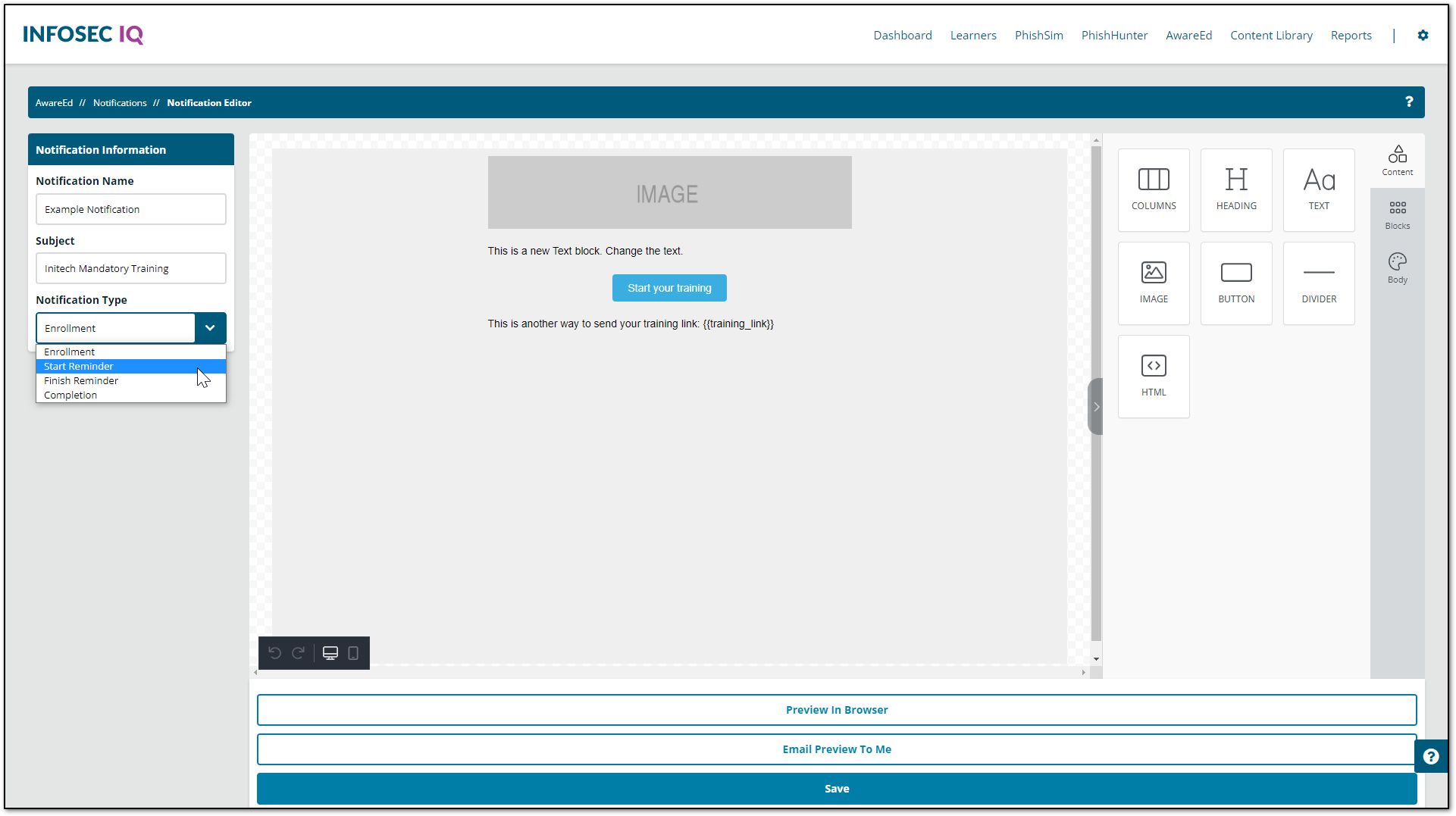 AwareEd Notifications