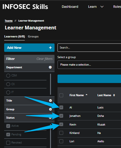 Manage Learner Groups