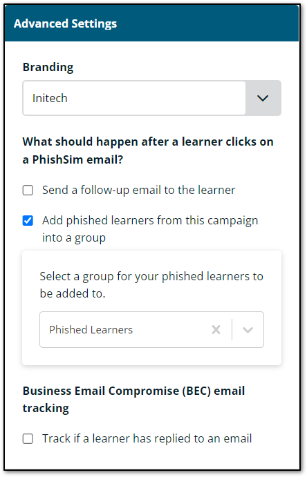 Enrolling Phished Learners in Follow-up Training