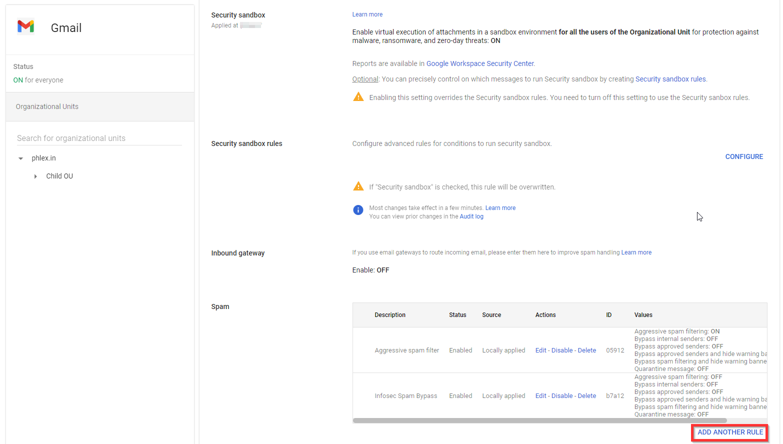 Allowlisting in Google Workspace