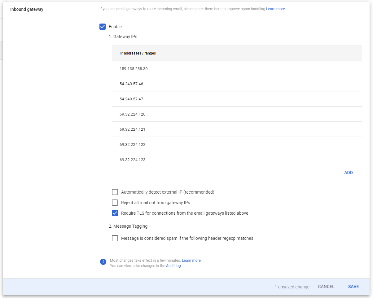 Allowlisting in Google Workspace