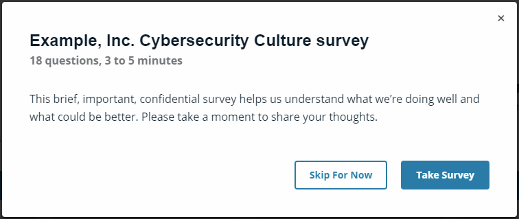Cybersecurity Culture Survey