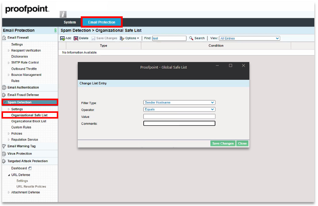 Allowlisting in Proofpoint