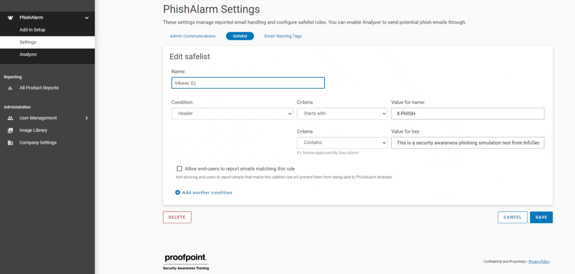 Allowlisting in Proofpoint