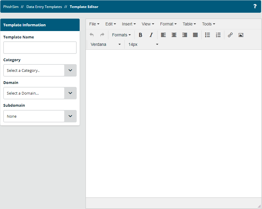 Data Entry Templates