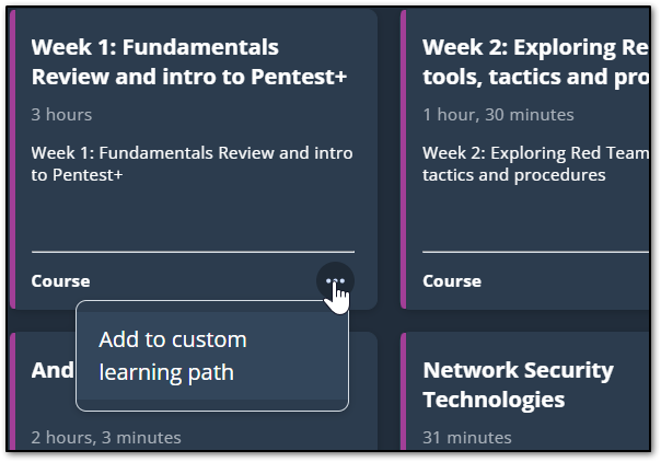Create and Manage Custom Learning Plans