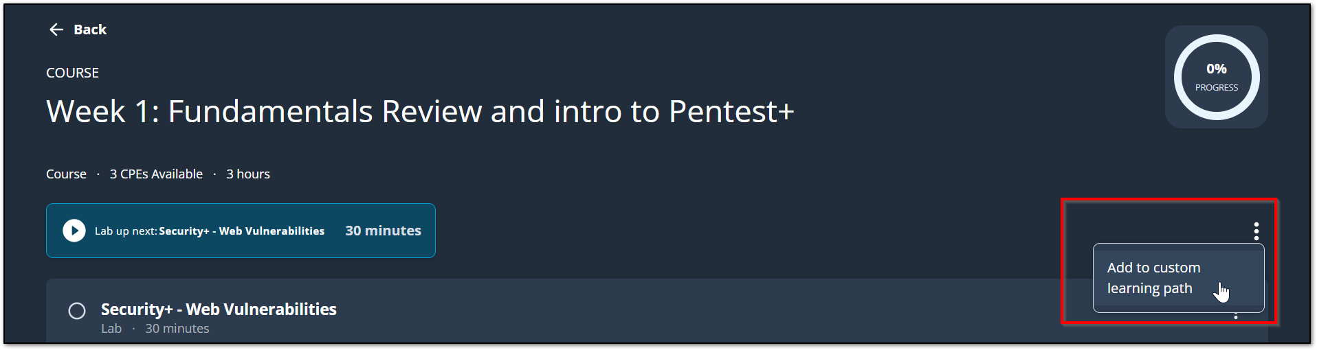 Create and Manage Custom Learning Plans