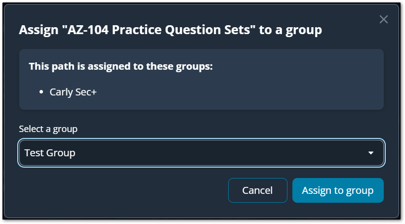 Assigning Learning Paths
