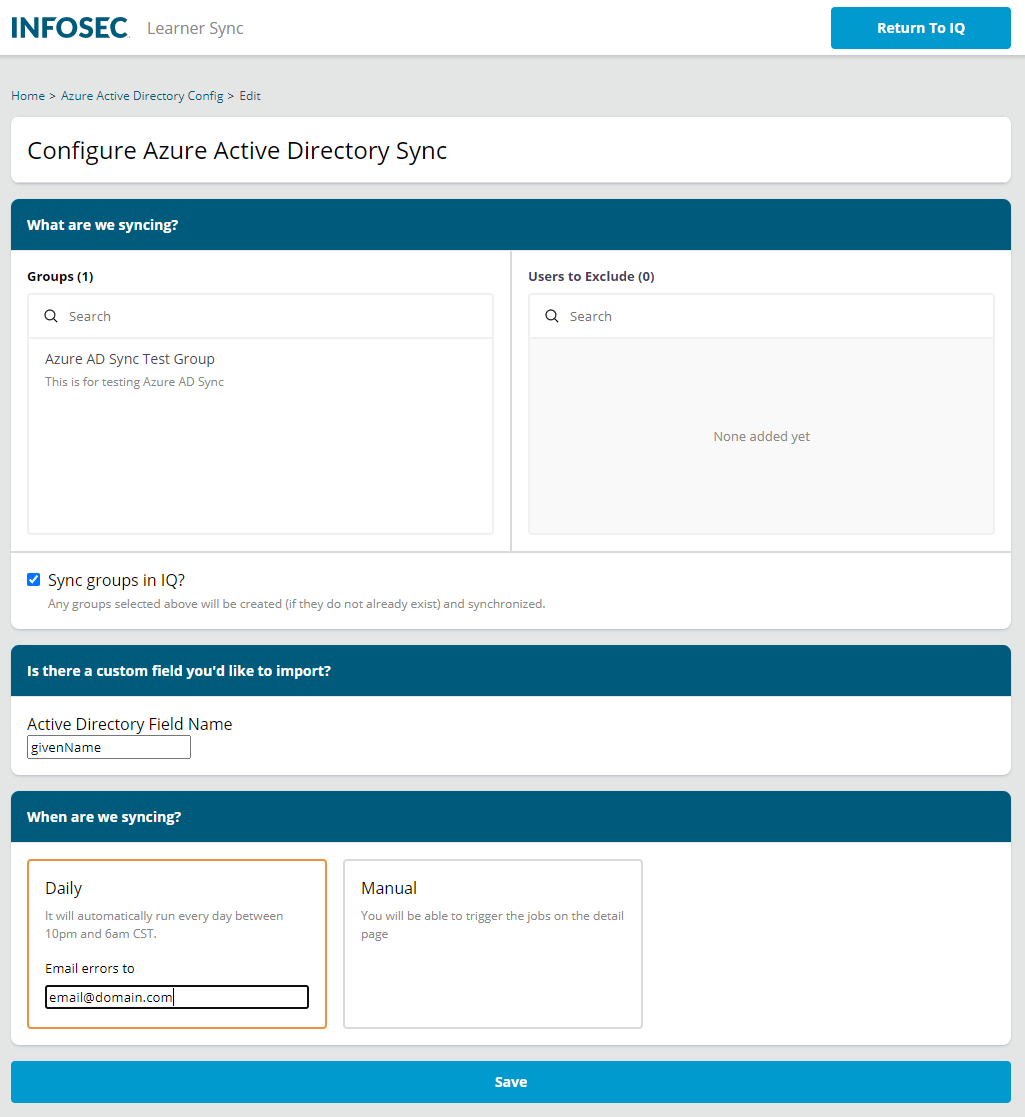 Configure Microsoft Entra ID (Azure Active Directory) Sync