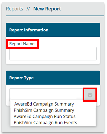 PhishSim and AwareEd Reports