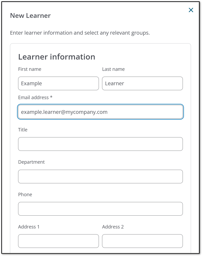 Managing Learners