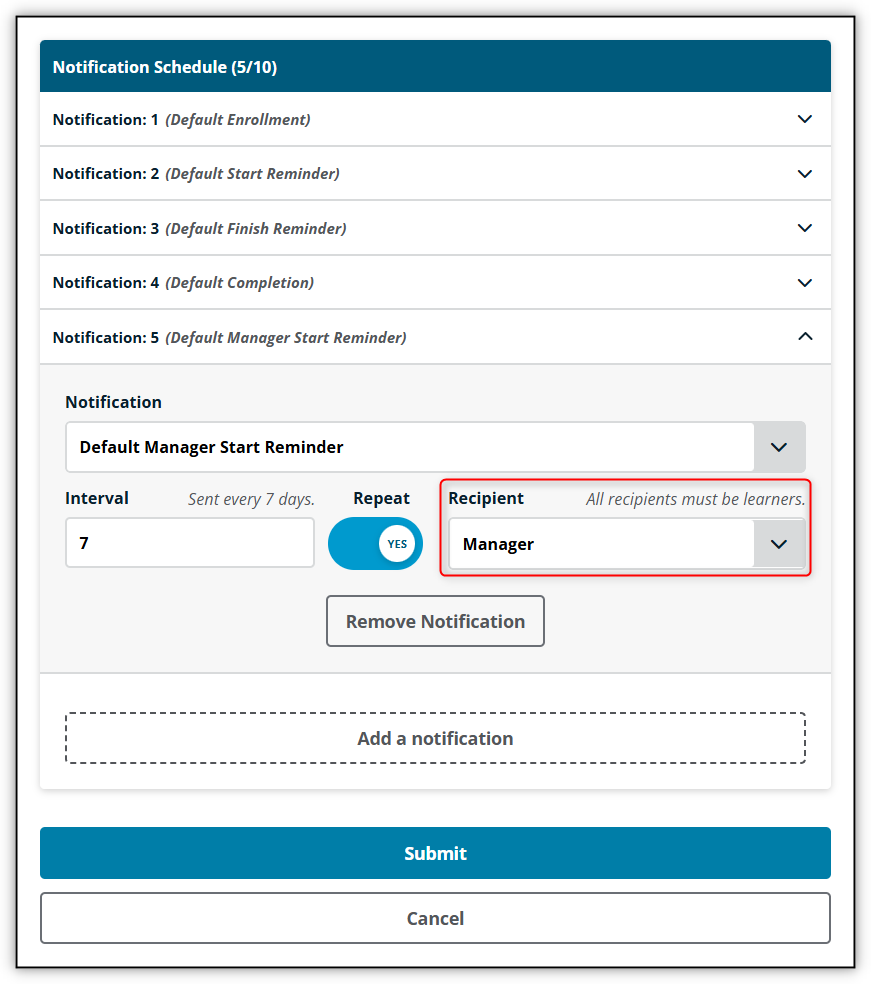 Manager Email Notifications